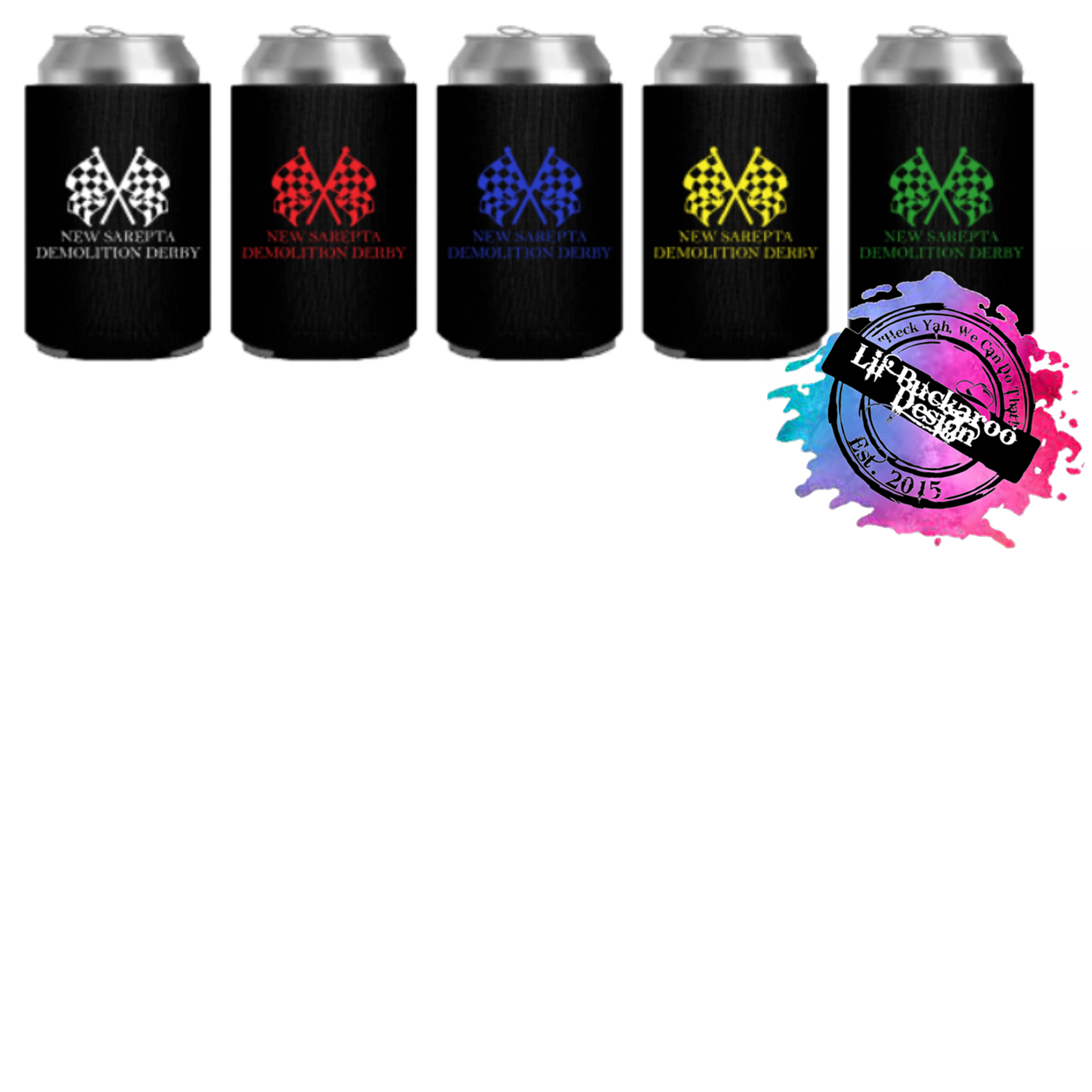 Demo Derby – Koozies – Lil' Buckaroo Design