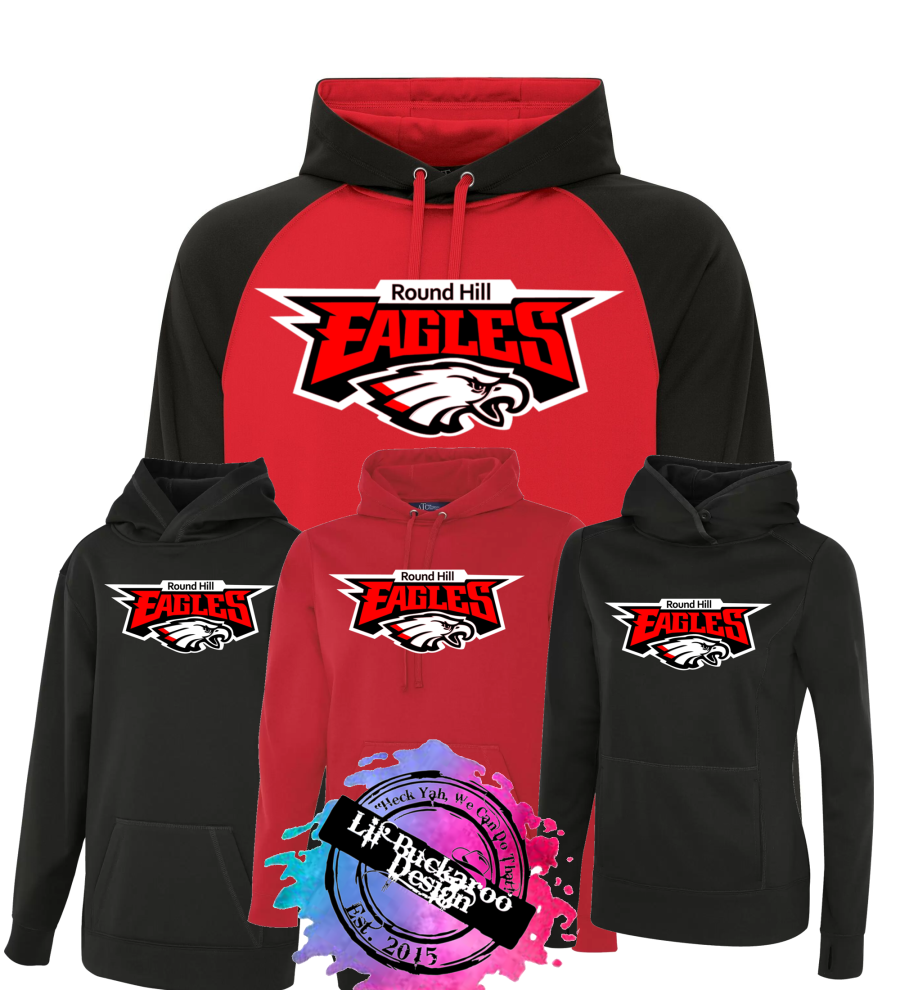 Round Hill – Poly Fleece Hoodies – Lil' Buckaroo Design