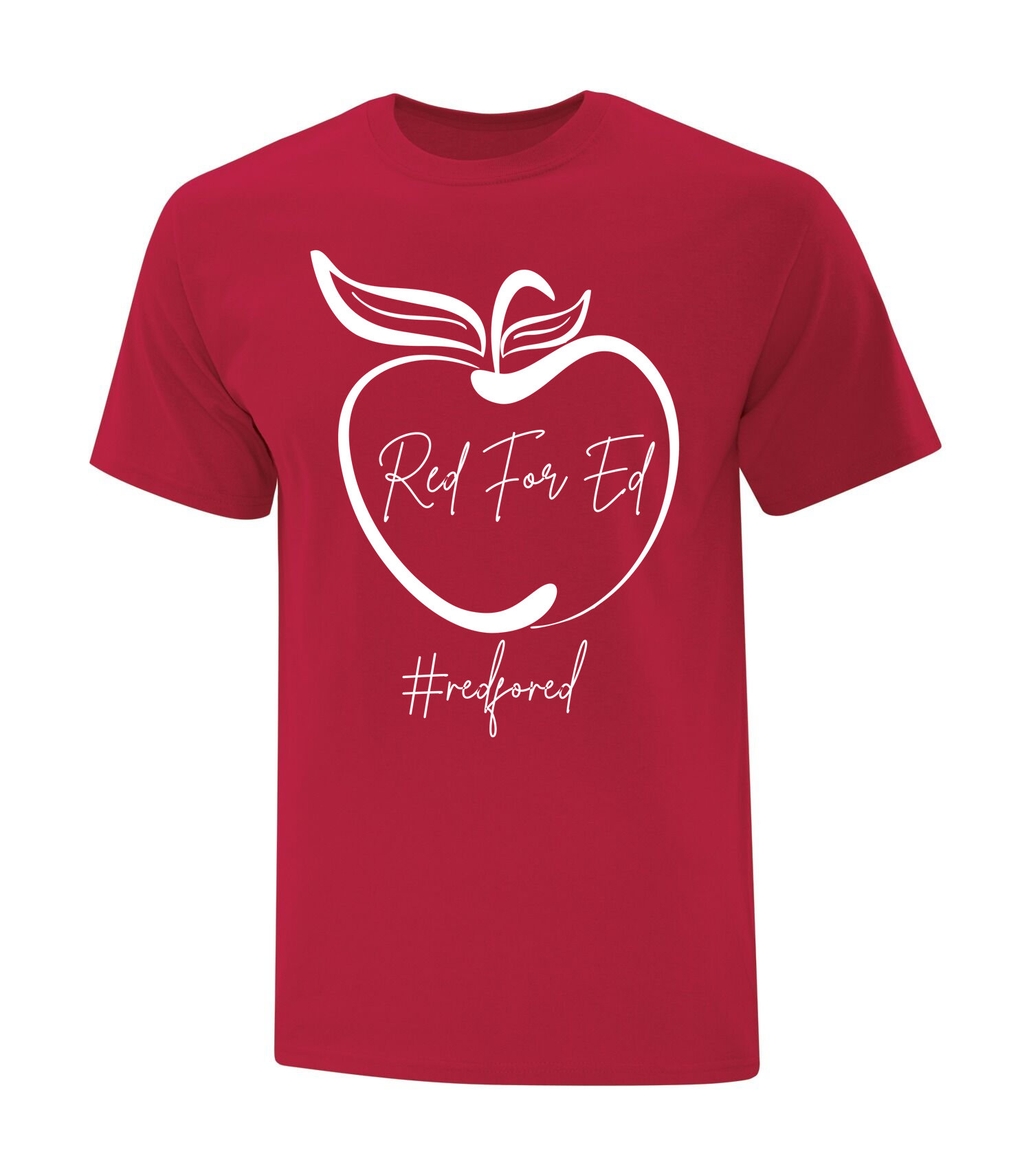TEES – Teacher Apple Outline – UNISEX FIT – Lil' Buckaroo Design